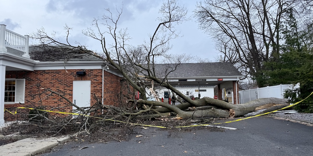 Windstorm damages Coppins