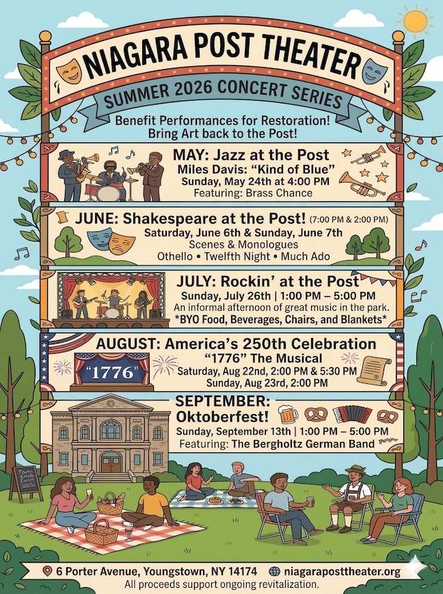 Niagara Post Theater to launch summer concert series