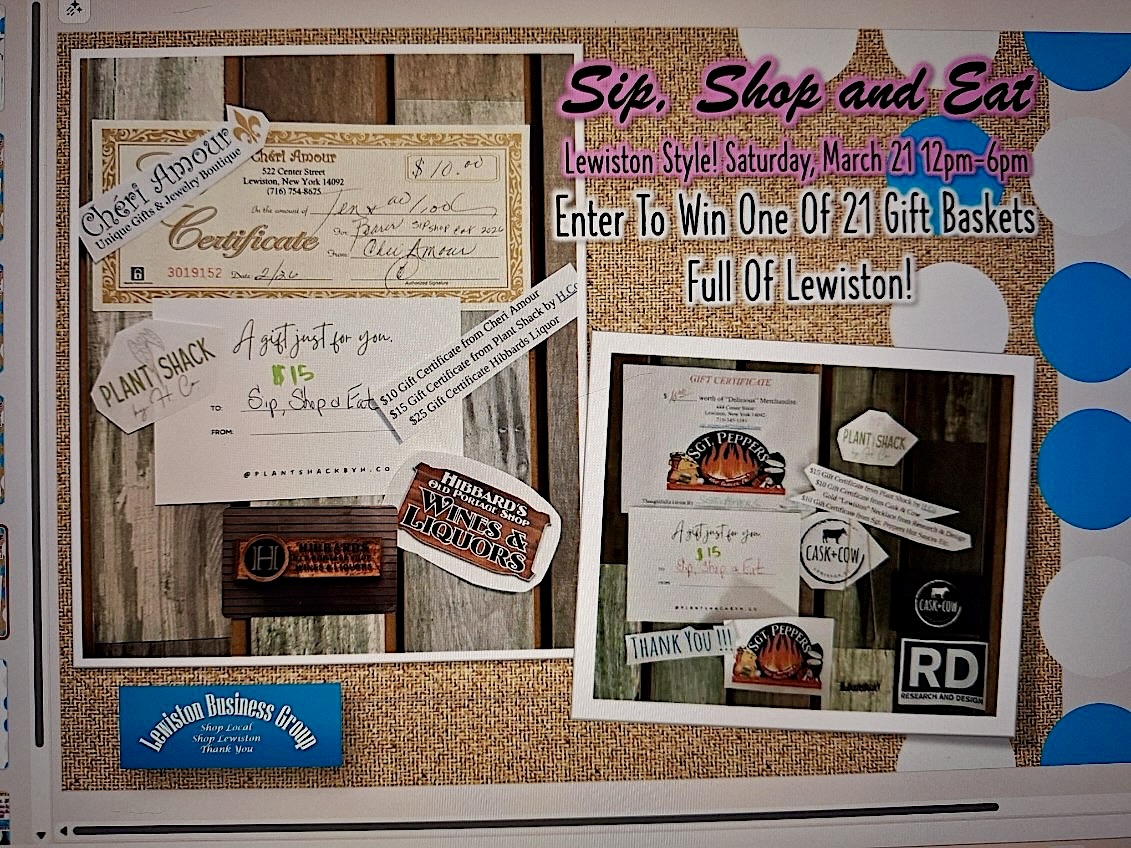 Annual 'Sip, Shop and Eat - Lewiston Style!' returns March 21