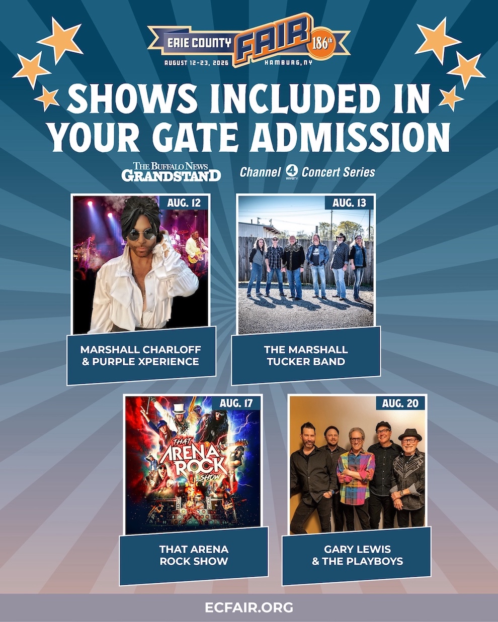 Erie County Fair reveals second wave of 2026 grandstand events