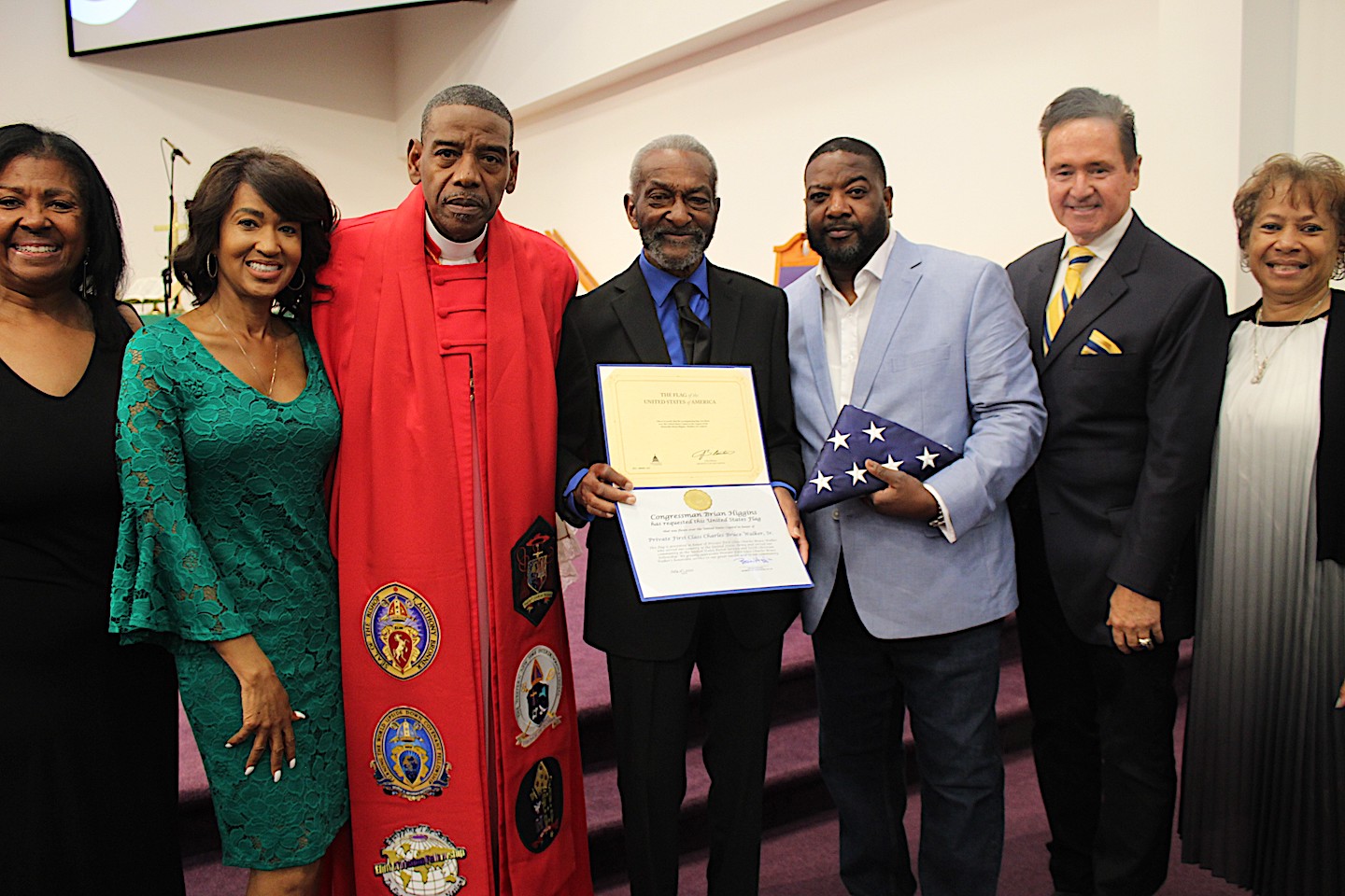 Higgins honors military service of WNY veterans Charles Walker & Ira ...