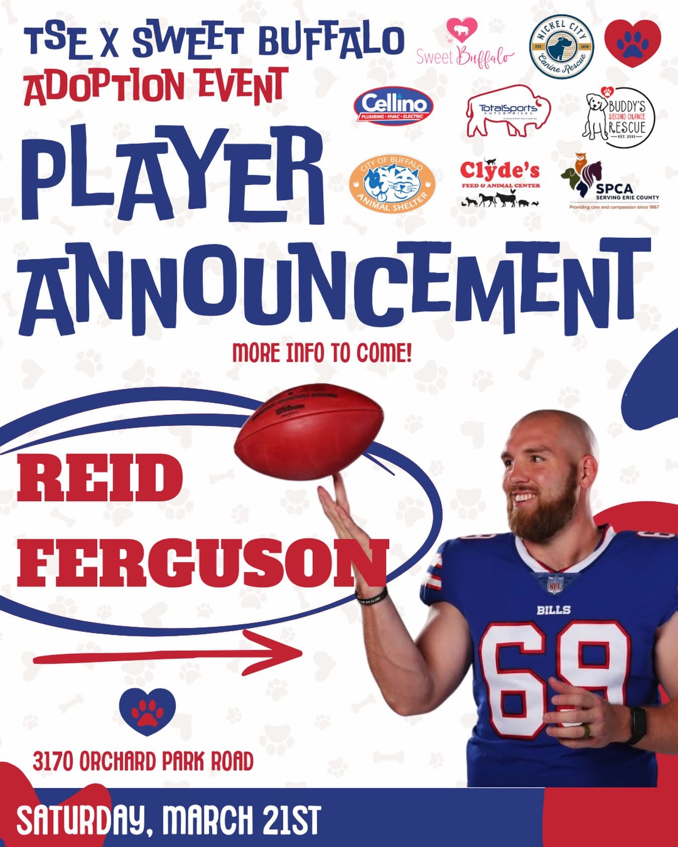 Reid Ferguson teaming up with Total Sports & Sweet Buffalo to help dogs ...
