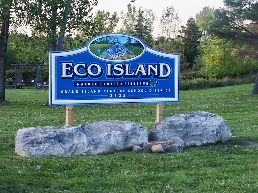 Eco Island features new sign and gardens