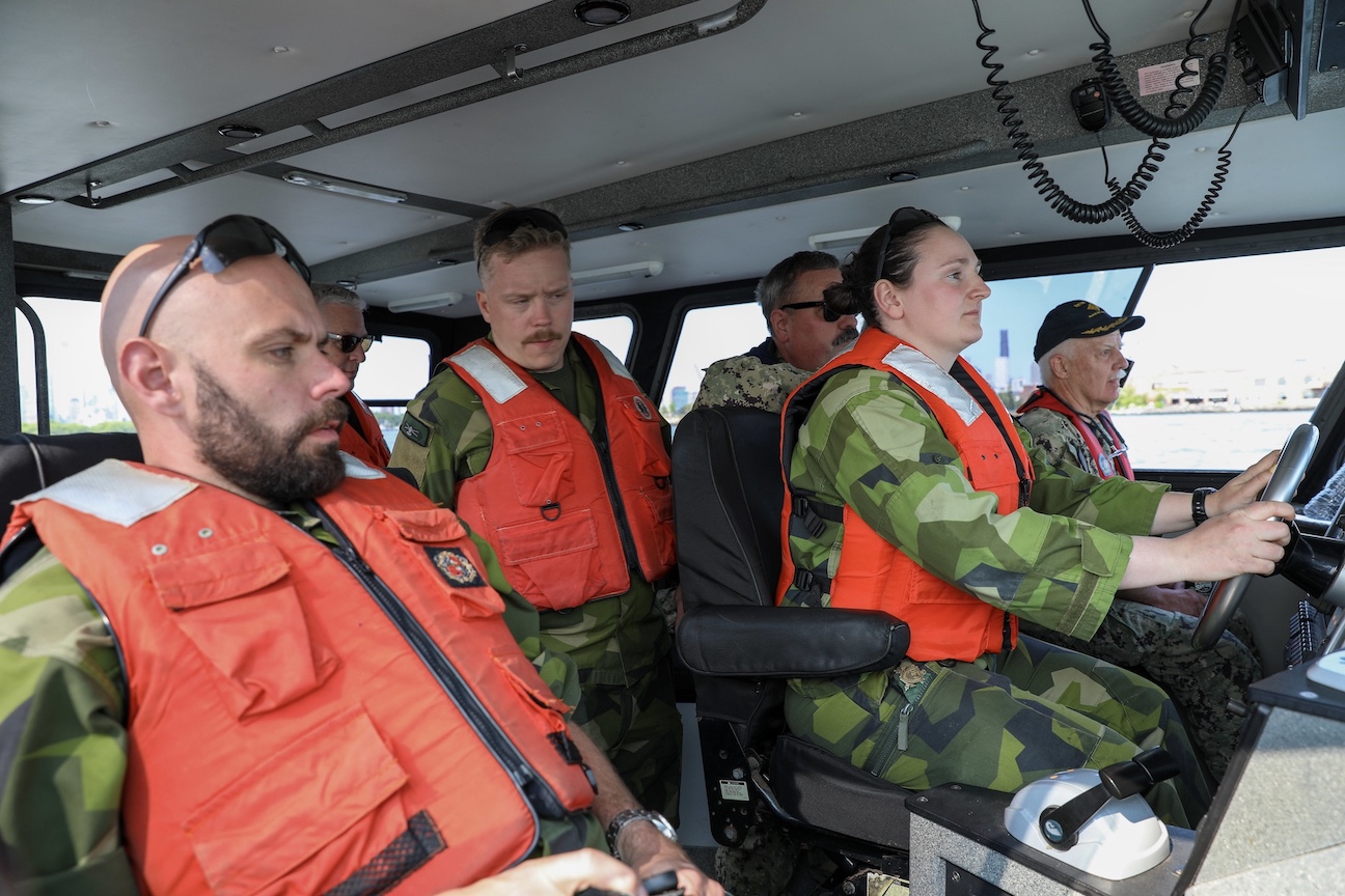 NY Naval Militia hosts Swedish marine & naval officers studying ...