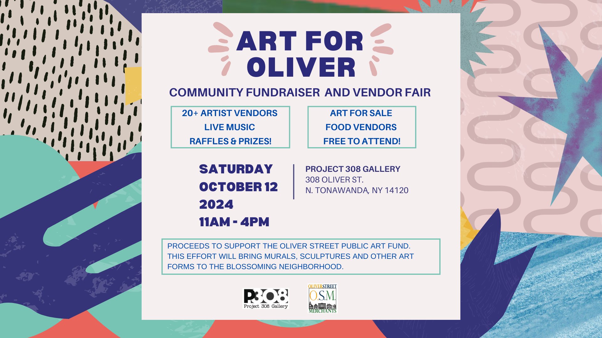 'Art for Oliver': Fundraiser for Oliver Street public art initiative