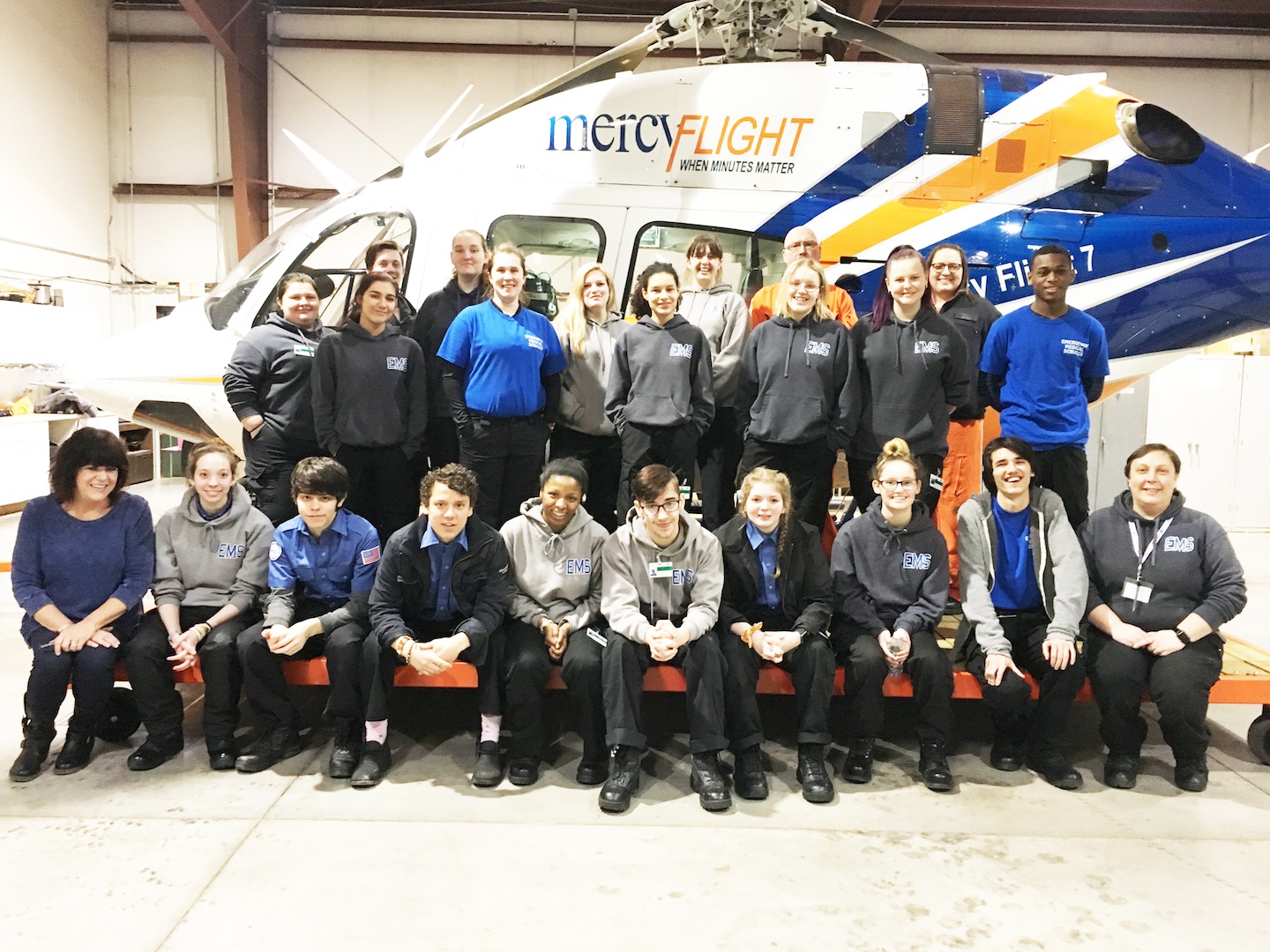 EMS class spends day at Mercy Flight